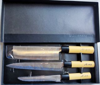 Set 3 coltelli da sushi in acciaio Brandani NUOVI