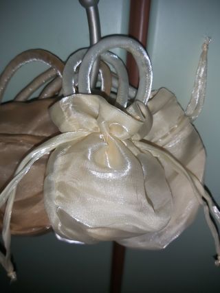 10 sacchetti di raso per bomboniere 