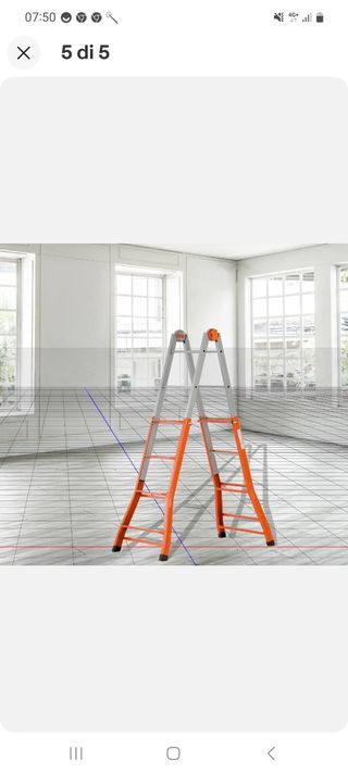 Scala in acciaio telescopica