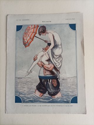 Art Nouveau Liberty Stampa antica Vie Parisienne 