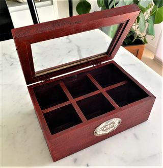 Scatola da tè in legno