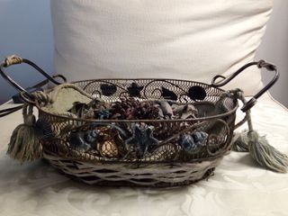 Ceato in Ferro Battuto e Vimini con Poutpourri