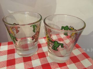 3 bicchierini di vetro