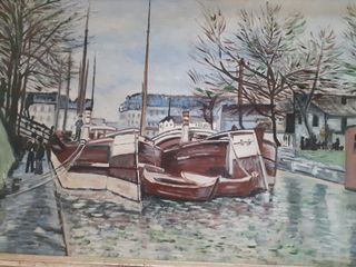 SISLEY CHIATTE SUL CANAL SAINT MARTIN A PARIGI