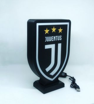 Lampada led da tavolo luce notturna Logo Juventus 