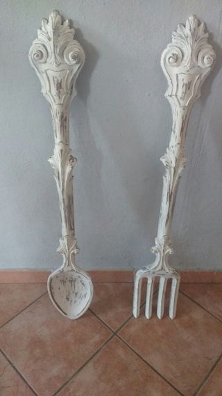 posate giganti shabby chic arredo desing vintage