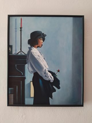 quadro dipinto a mano falso d'autore Vettriano 