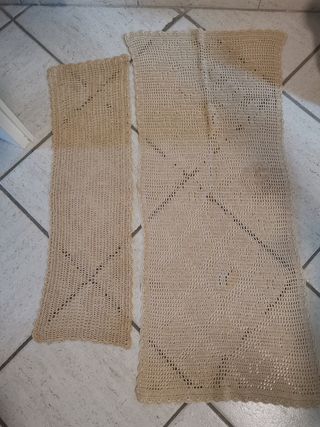 Set centrini handmade all uncinetto in cotone 