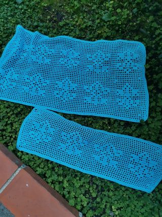 Set centrini handmade all uncinetto in cotone 