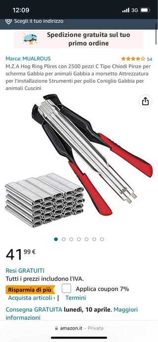 Grappettatrice hog rings con 2500 ricariche