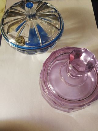 set portagioie/portadolci in vetro