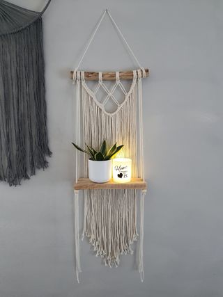 Mensola macrame decorazione boho