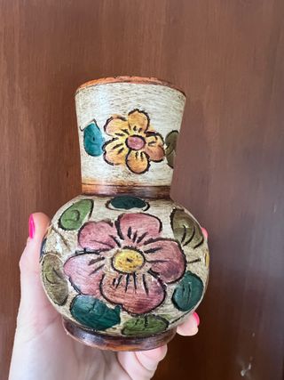 Vaso vintage dipinto a mano 
