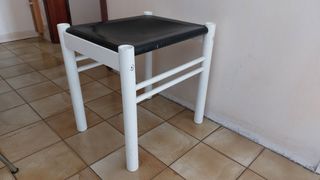 ibisco sedie sgabello vintage design cuoio e legno