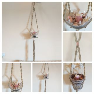 Lanterna appesa sospesa artigianale Boho macrame 