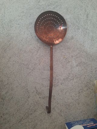 scolapasta di rame anni 50