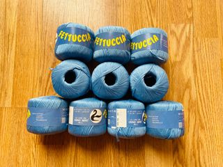 Gomitoli di fettuccia in cotone 