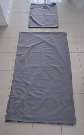 1 Mantovana con 1 tenda tessuto viscosa 