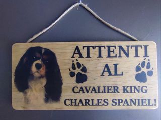 Targa in legno cane Cavalier King