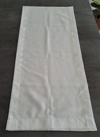 2 portieri per finestre in cotone bianco 