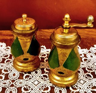 antica saliera e macinapepe stile fiorentino