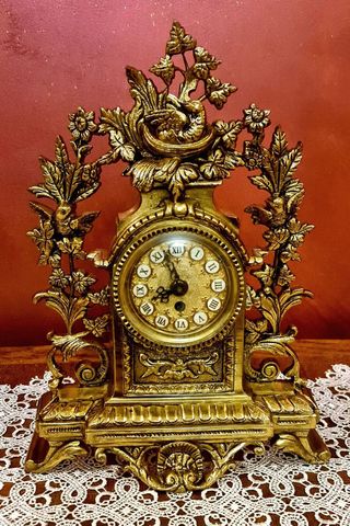 antico orologio parigina bronzo a corda funziona