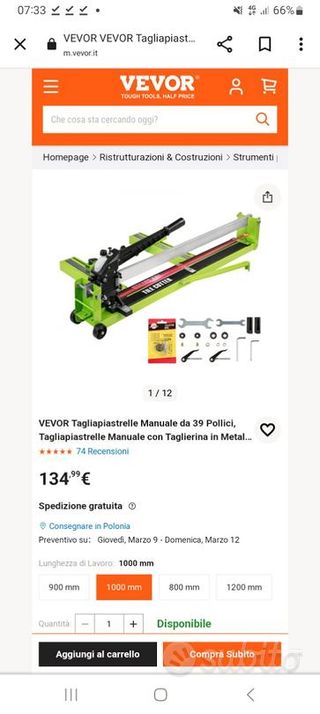 Taglia piastrelle professionale