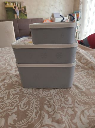 set contenitori salvafreschezza colore grigio nuov