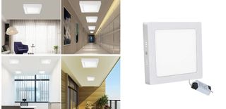 PLAFONIERA LED SOFFITTO 18W QUADRATO 6500K