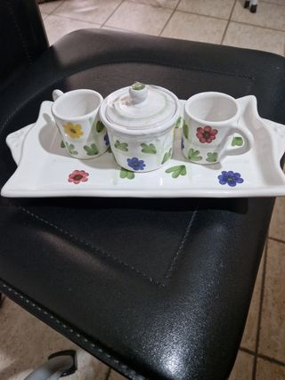 Tazzine zuccheriera e vassoio DERUTA 