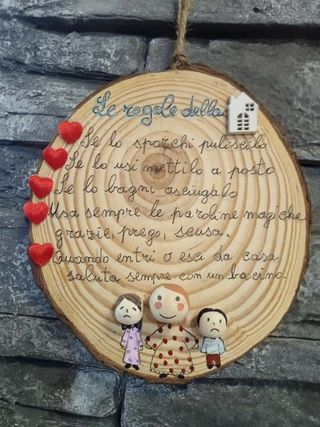 Fetta di legno diametro 20 cm personalizzata
