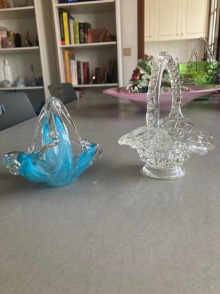 Cestini in vetro vintage 