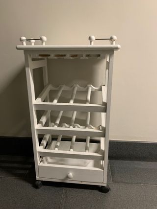 Mobiletto porta bottiglie, in legno