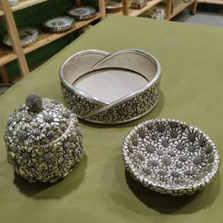 Set cofanetto portagioie, svuotatasche e piattino 