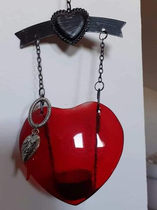 candelabro Cuore rosso