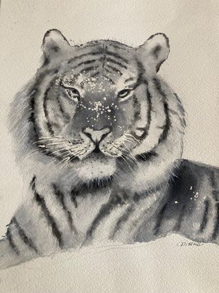Acquerello originale tigre