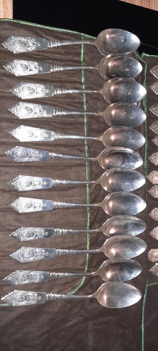 36 posate fine 800 in argento 800