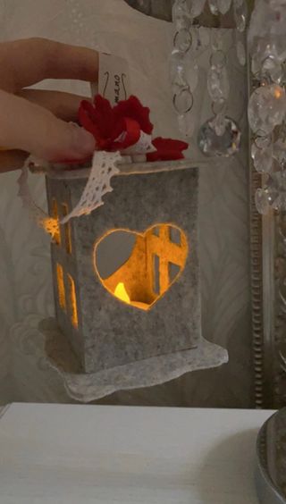 Lanterna cuore centrotavola lampada 