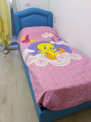 Letto singolo 90 cm + doghe + materasso