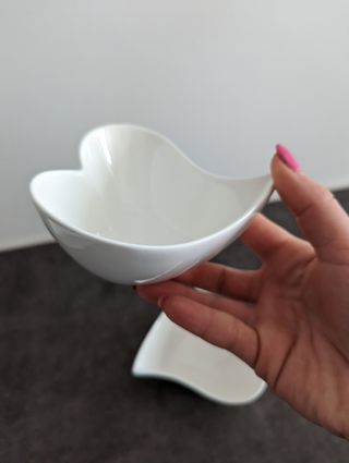 set di due ciotole cuore 