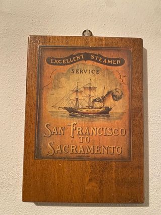 Quadro in legno proveniente dagli USA