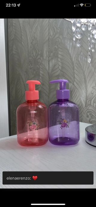 Coppia dispenser sapone rosa e viola amichepink