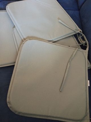 4 Cuscini per sedie azzurro chiaro