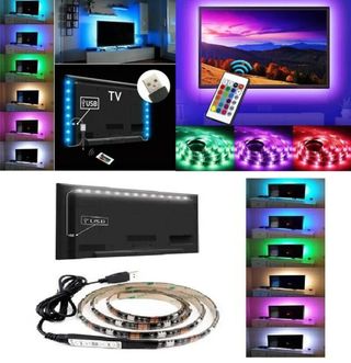 STRISCIA LED USB ADESIVA LUCE RGB 5METRI