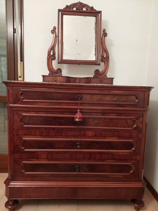 Cassettone con specchio modernariato vintage