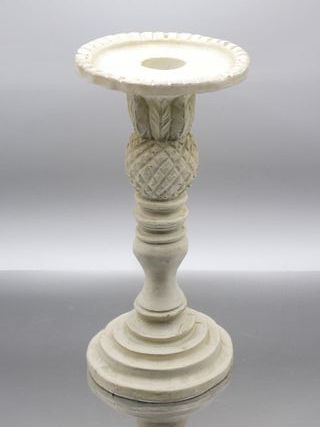 Candelabro beige in gesso