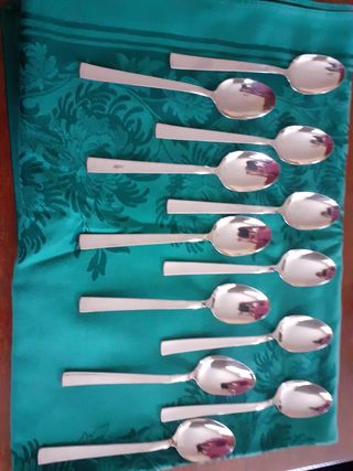 12 cucchiaini in acciaio inox