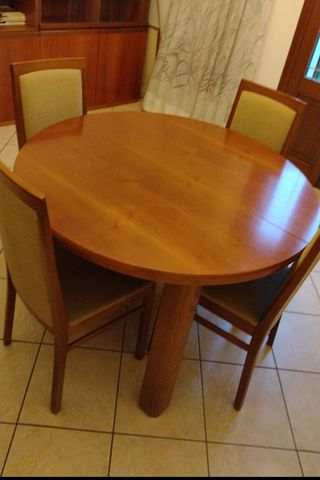 TAVOLO TONDO + 4 SEDIE