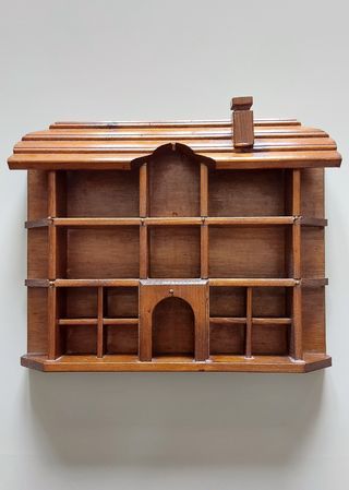 Casetta bacheca portachiavi in legno vintage