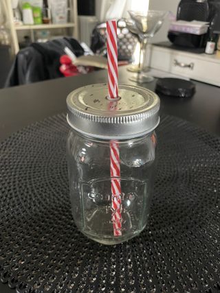 Bicchiere per Milkshake e frullati, con cannuccia